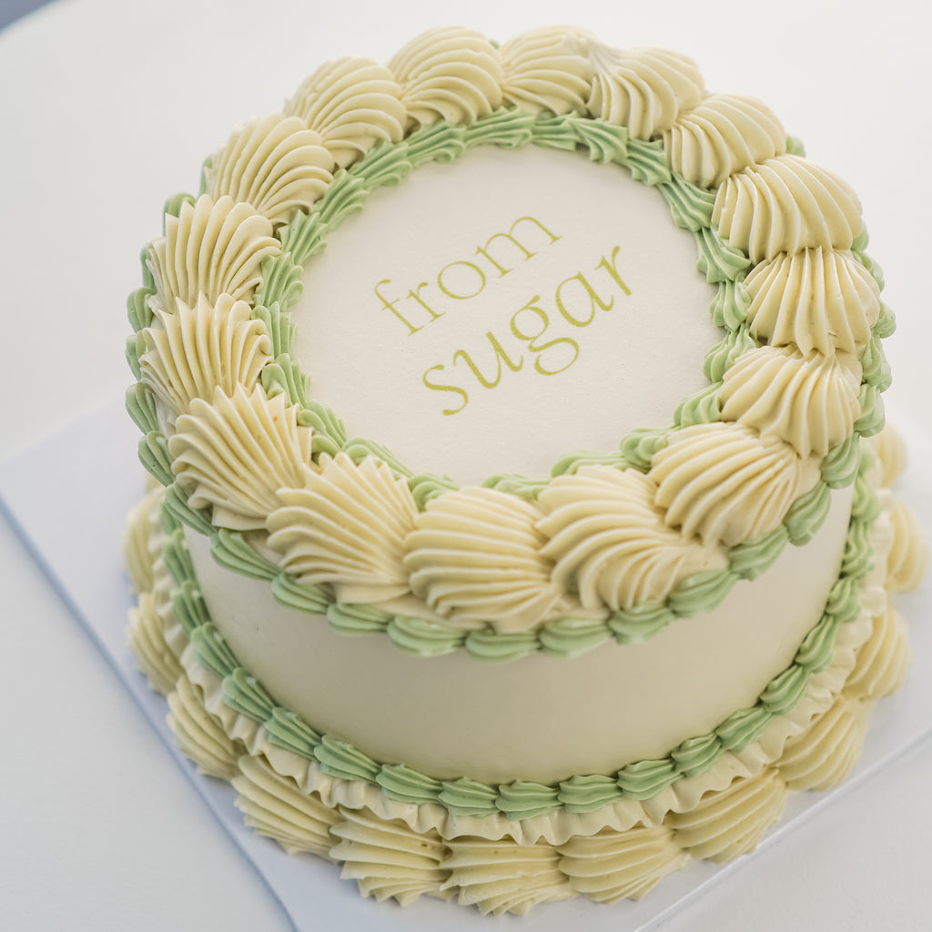 Minimalist Vintage Cake | Auckland Delivery & Pick-up | From Sugar