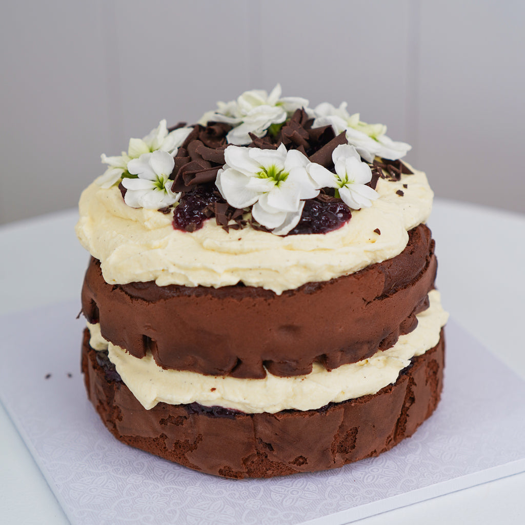 Black Forest Sponge | Strawberry & Fresh Cream Filling – From Sugar